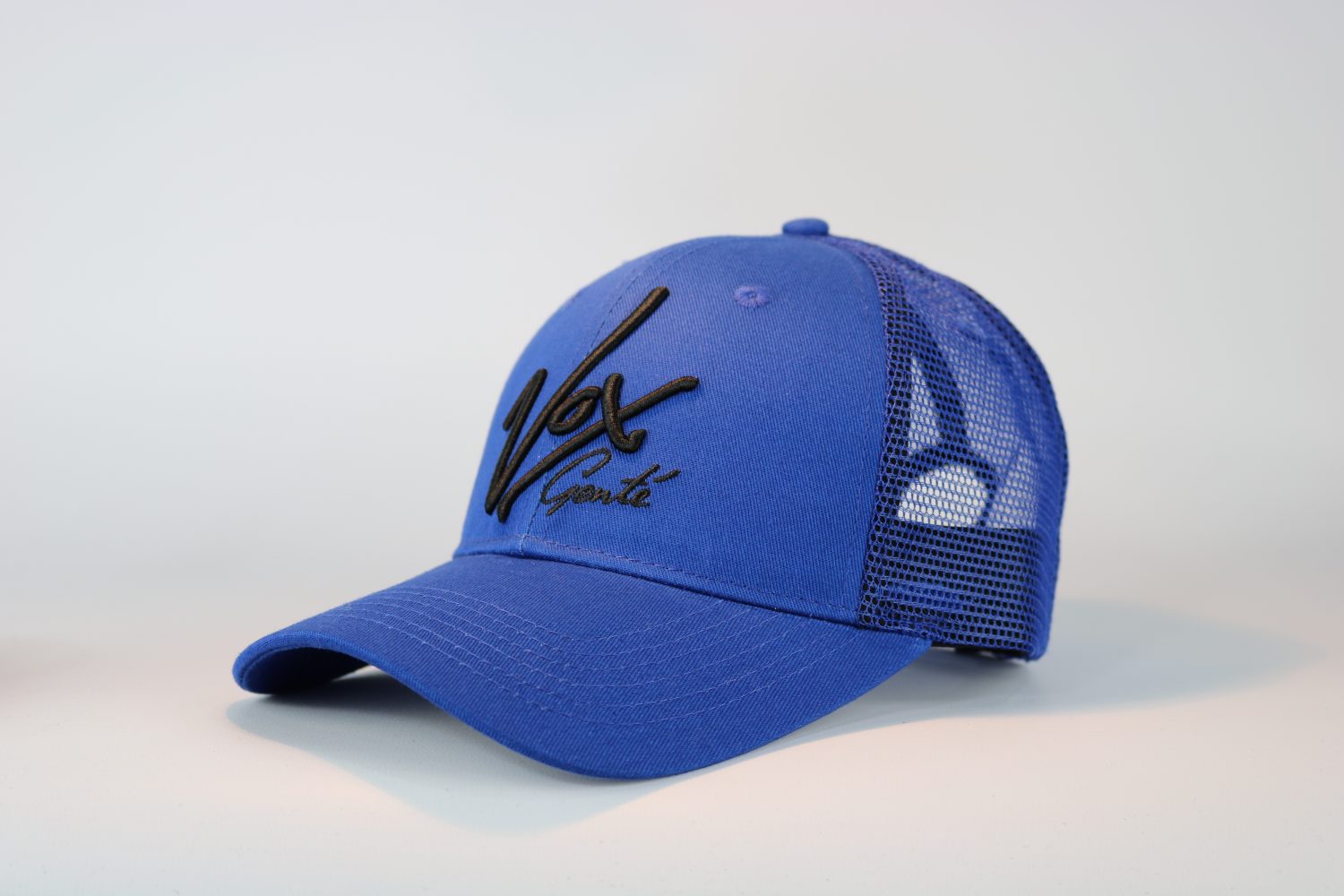 Electric Blue Mesh Trucker Baseball Cap By Vox Gentè - Vox Gentè